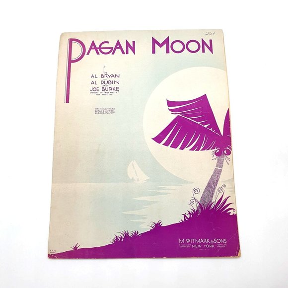 M Witmark & Sons | Wall Decor | Pagan Moon Vintage Sheet Music 931 Al ...